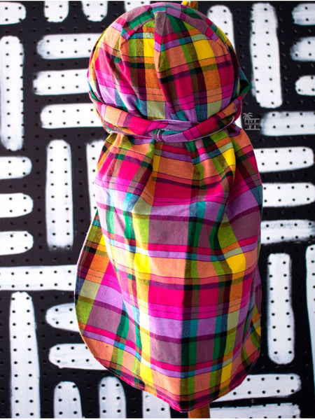 Makin Waves Madras Durag (Pink-Multi) – Territory Six